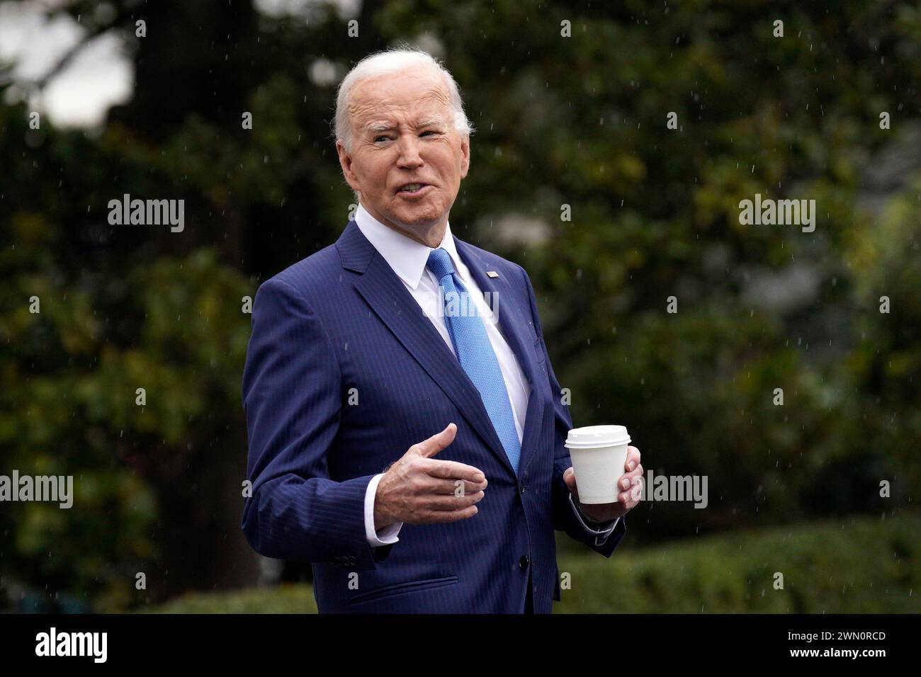 United States President Joe Biden departs from the White House in ...