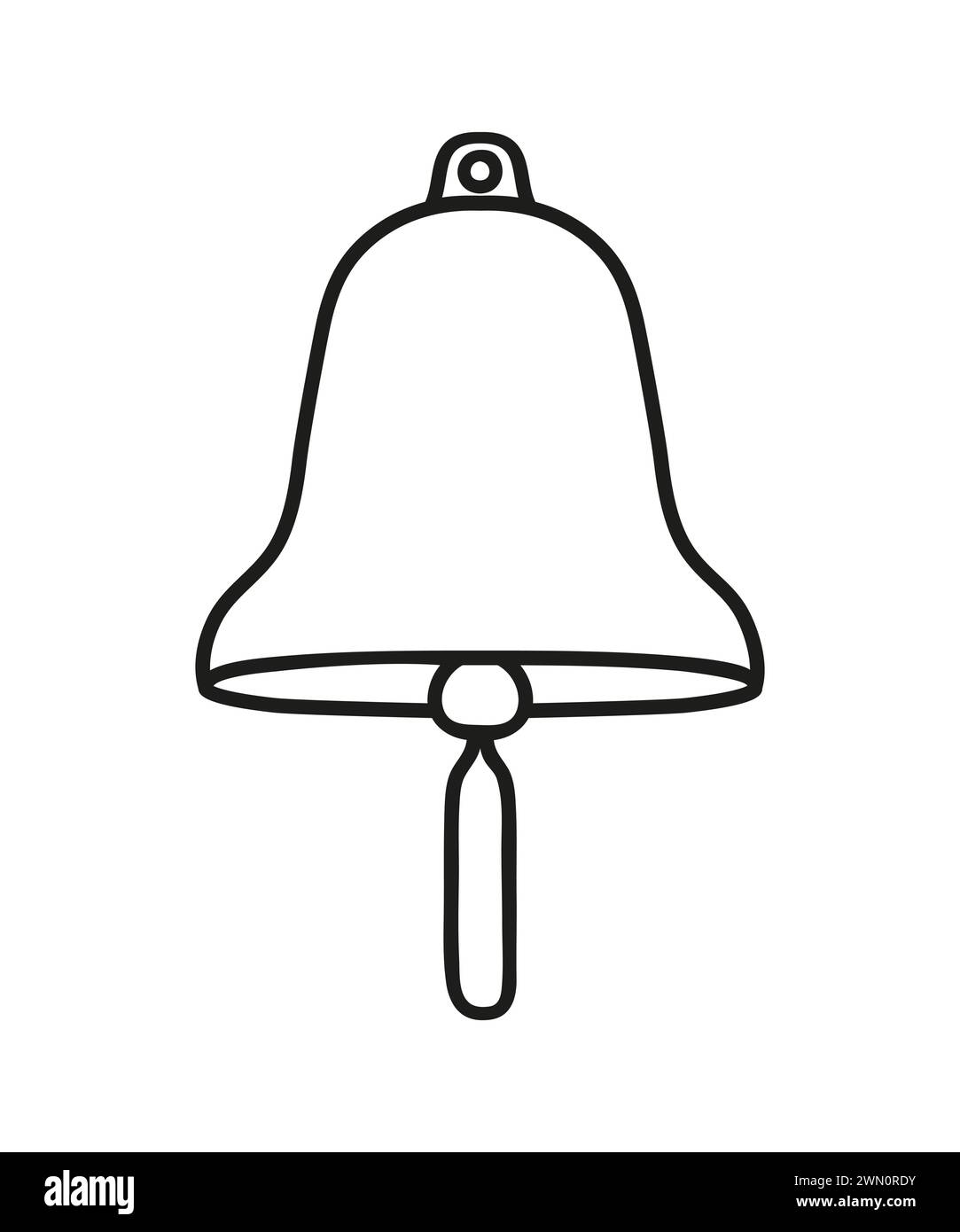 Navy ship bell, simple style maritime flat silhouette icon Stock Vector ...