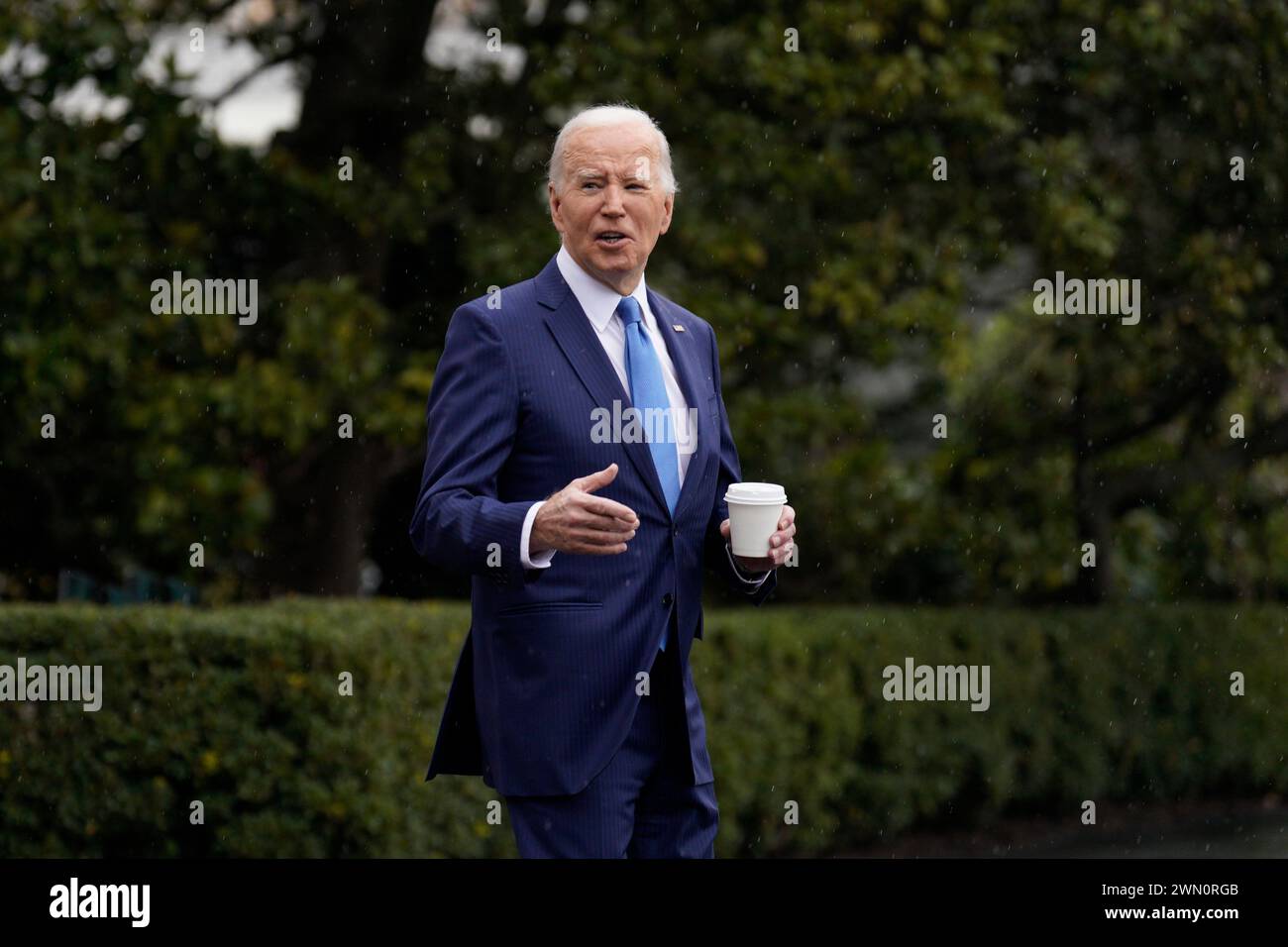 United States President Joe Biden departs from the White House in ...