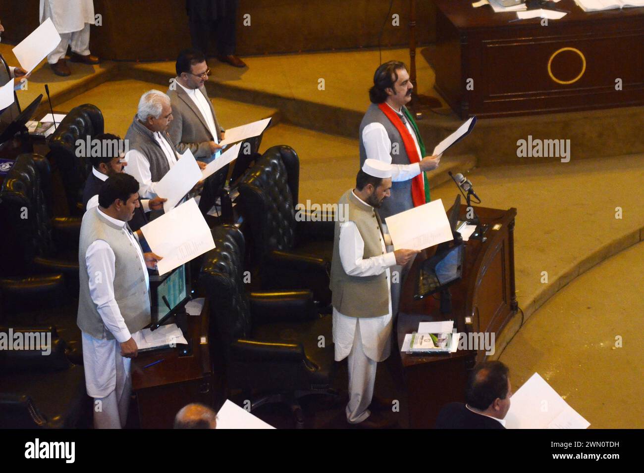 Peshawar, Peshawar, Pakistan. 28th Feb, 2024. KP Assembly members take ...