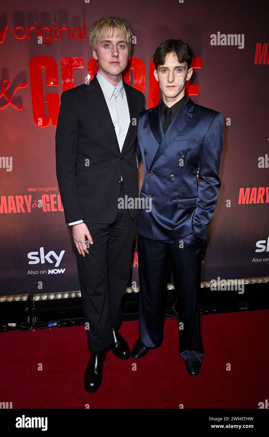 London, UK. February 28th, 2024. Tom Victor and Jacob McCarthy arriving ...