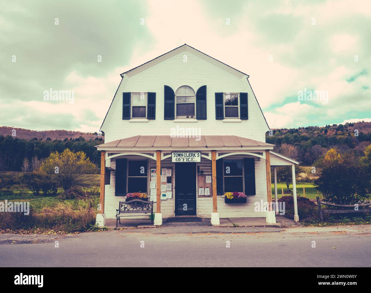 A Rustic Town Clerk's Office In A Rural Area In New England, USA Stock ...