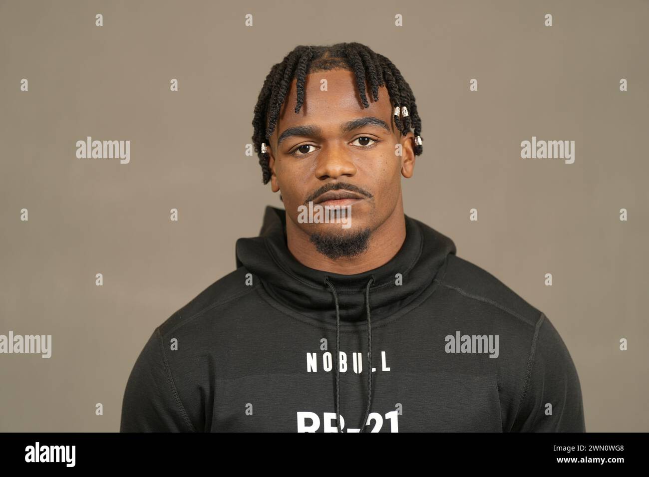 Texas running back Keilan Robinson poses for a portrait at the NFL ...