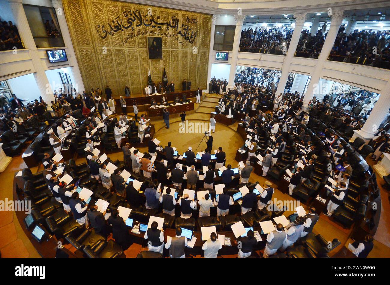 Peshawar, Peshawar, Pakistan. 28th Feb, 2024. KP Assembly members take ...