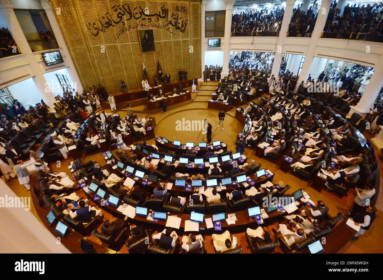 February 28, 2024, Peshawar, Peshawar, Pakistan: KP Assembly members ...