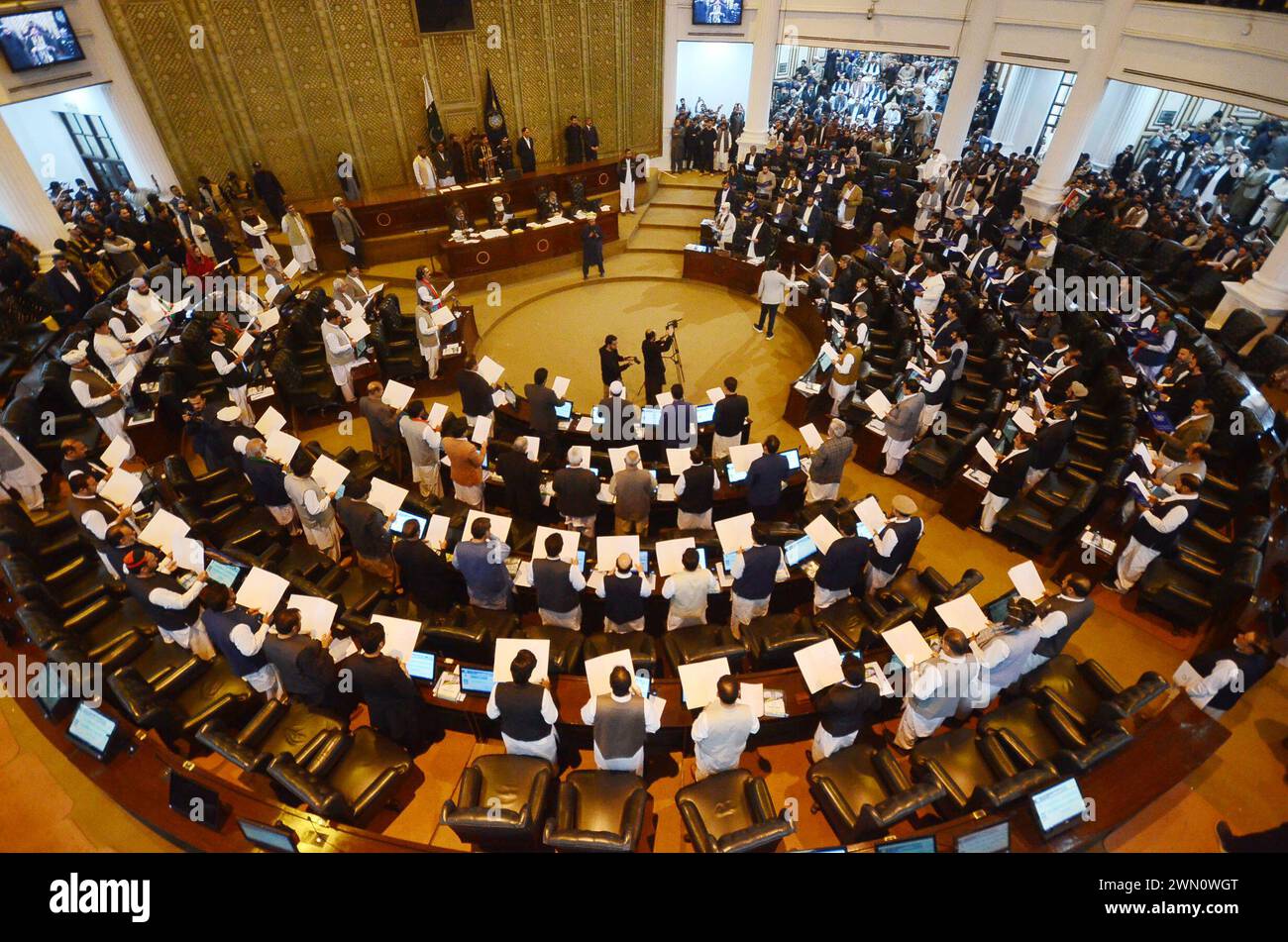 Peshawar, Peshawar, Pakistan. 28th Feb, 2024. KP Assembly members take ...