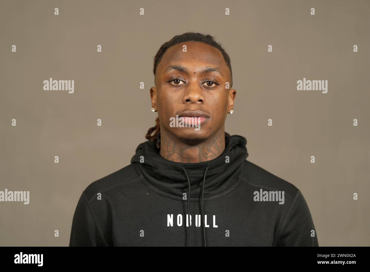 Texas wide receiver Xavier Worthy poses for a portrait at the NFL ...