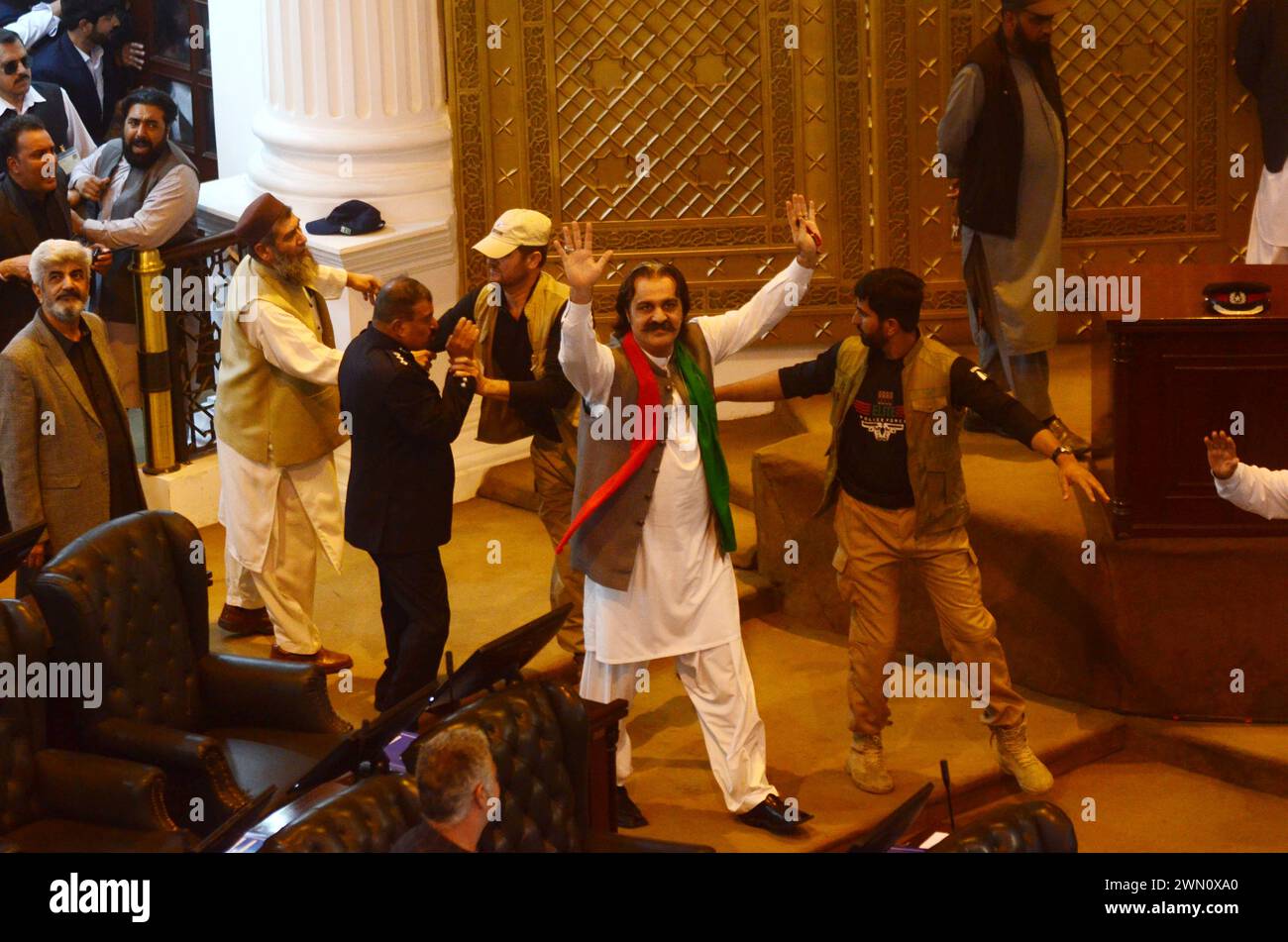 Peshawar, Peshawar, Pakistan. 28th Feb, 2024. KP Assembly members take ...