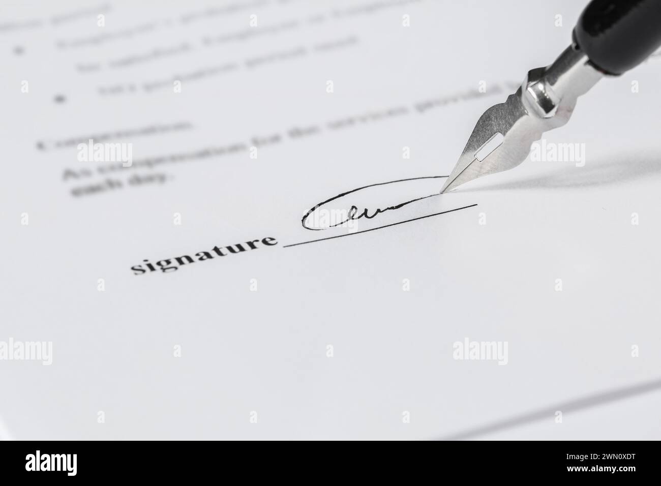 Notary document fountain pen hi-res stock photography and images - Alamy