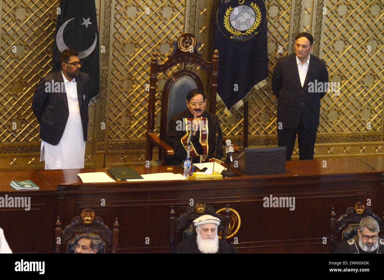 Peshawar, Peshawar, Pakistan. 28th Feb, 2024. KP Assembly members take ...