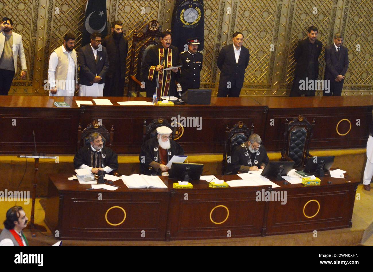 Peshawar, Peshawar, Pakistan. 28th Feb, 2024. KP Assembly members take ...