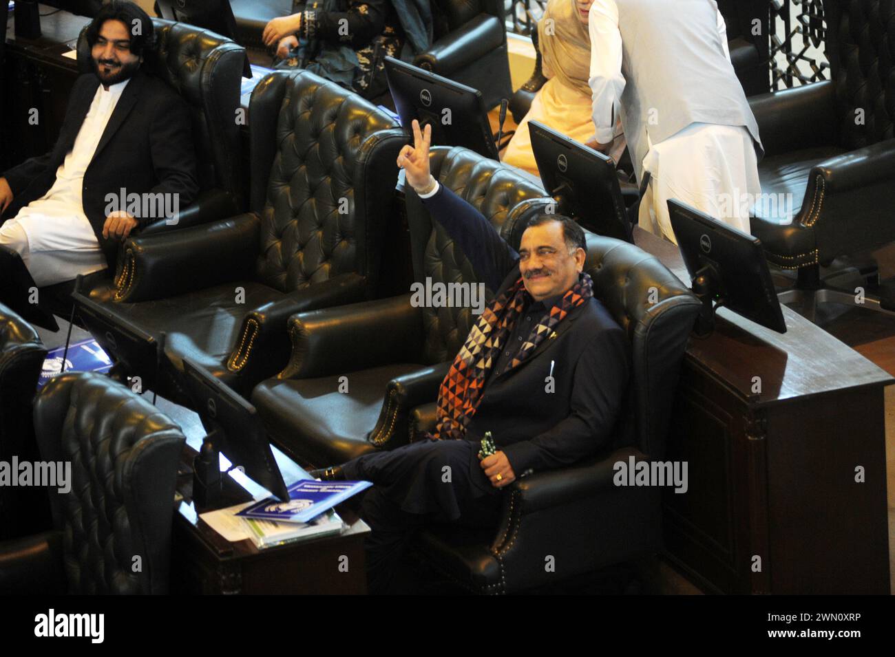 Peshawar, Peshawar, Pakistan. 28th Feb, 2024. KP Assembly members take ...