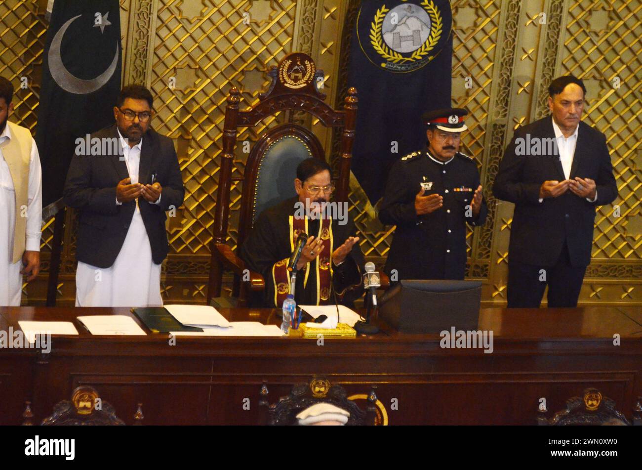 Peshawar, Peshawar, Pakistan. 28th Feb, 2024. KP Assembly members take ...