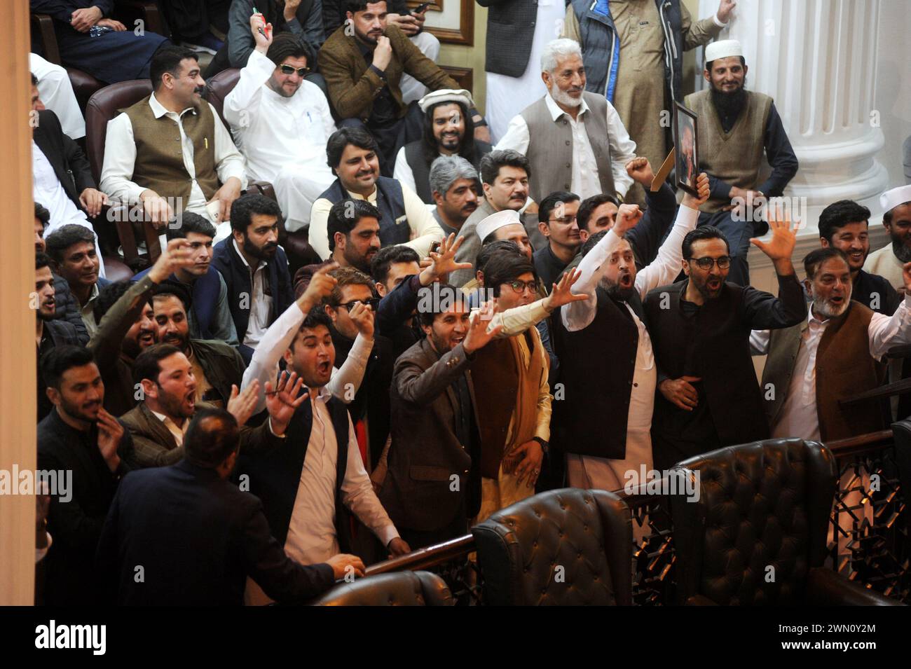 Peshawar, Peshawar, Pakistan. 28th Feb, 2024. KP Assembly members take ...