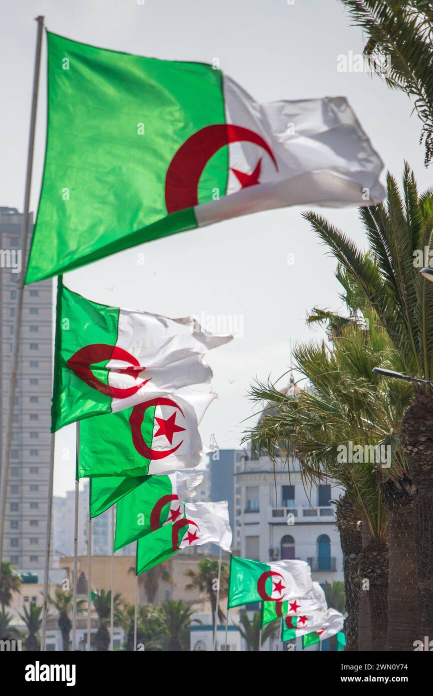 Seafront of Oran Algerian Flags Algeria Stock Photo - Alamy