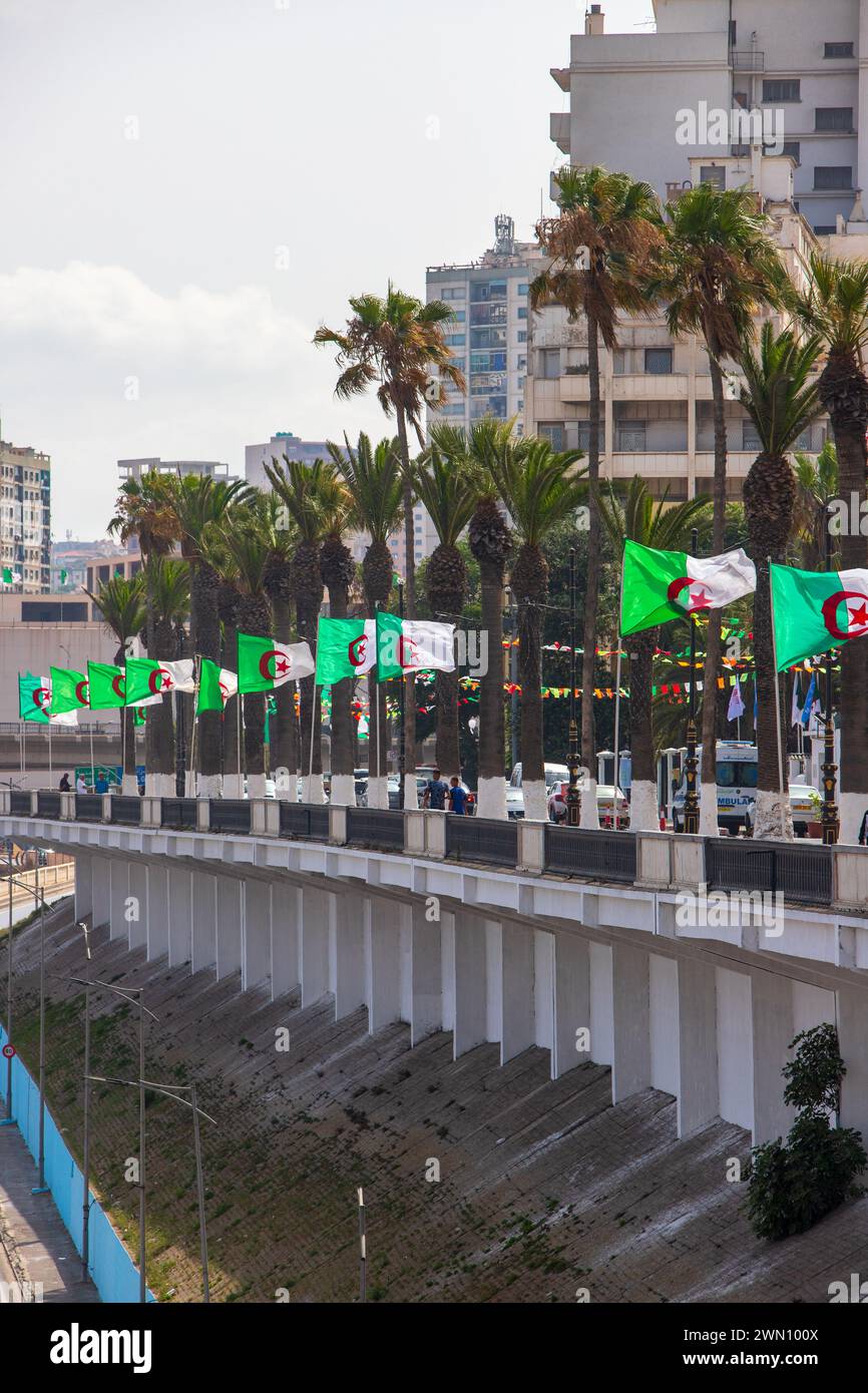Seafront of Oran Algerian Flags Algeria Stock Photo - Alamy