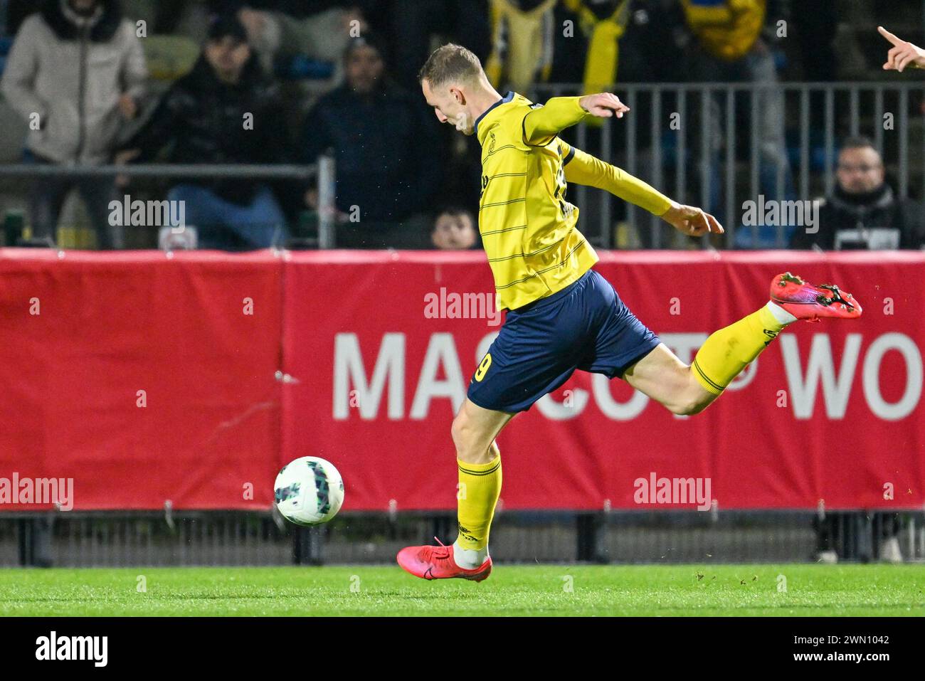 Vorst, Belgium. 28th Feb, 2024. Gustaf Nilsson (29) of Union pictured ...