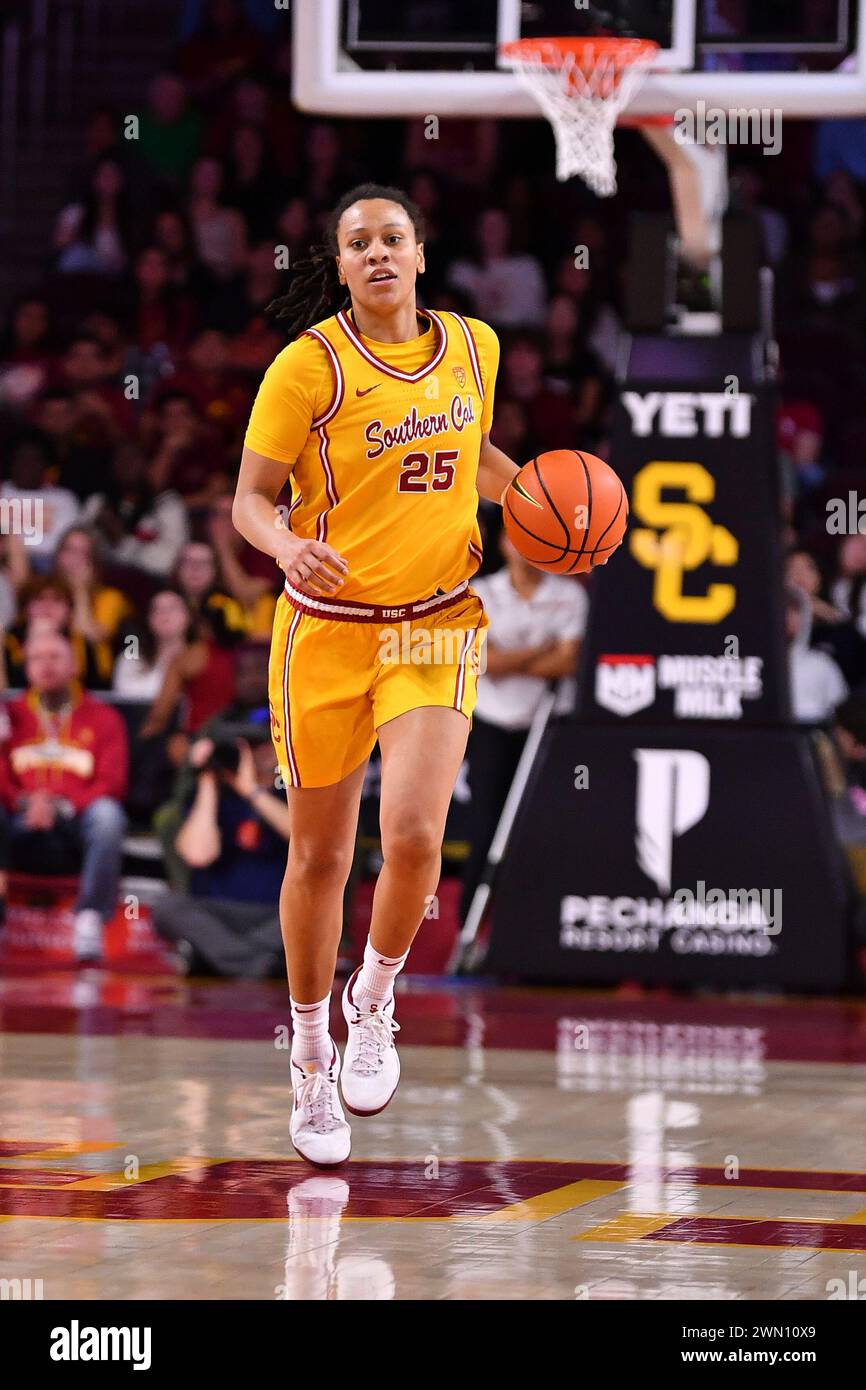 LOS ANGELES, CA - FEBRUARY 23: USC Trojans guard McKenzie Forbes (25 ...