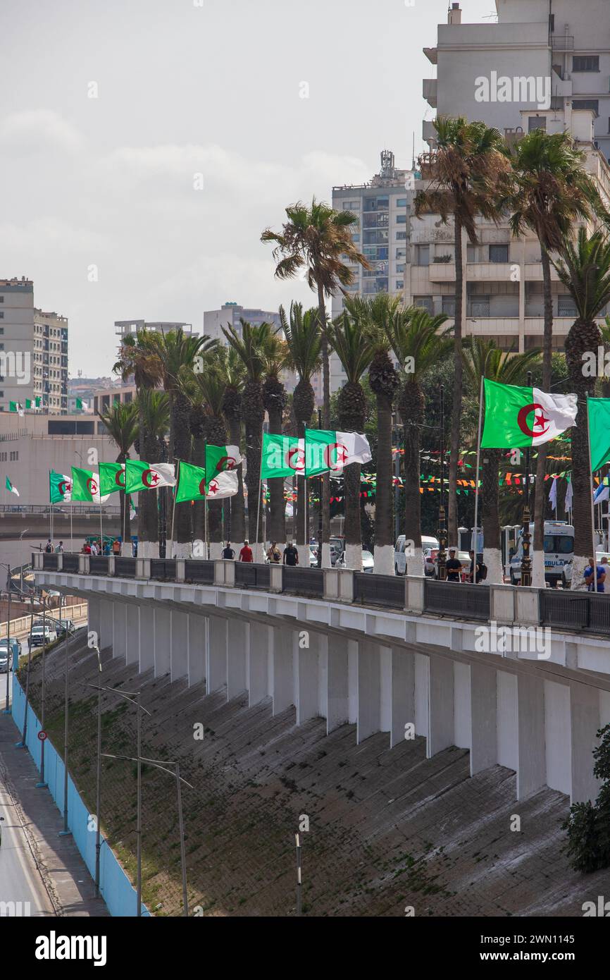 Seafront of Oran Algerian Flags Algeria Stock Photo - Alamy