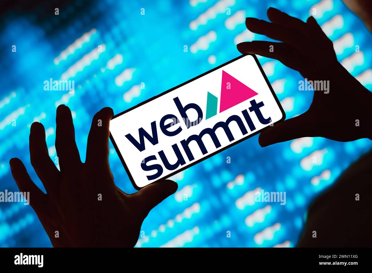 Brazil. 28th Feb, 2024. In this photo illustration, the Web Summit logo ...