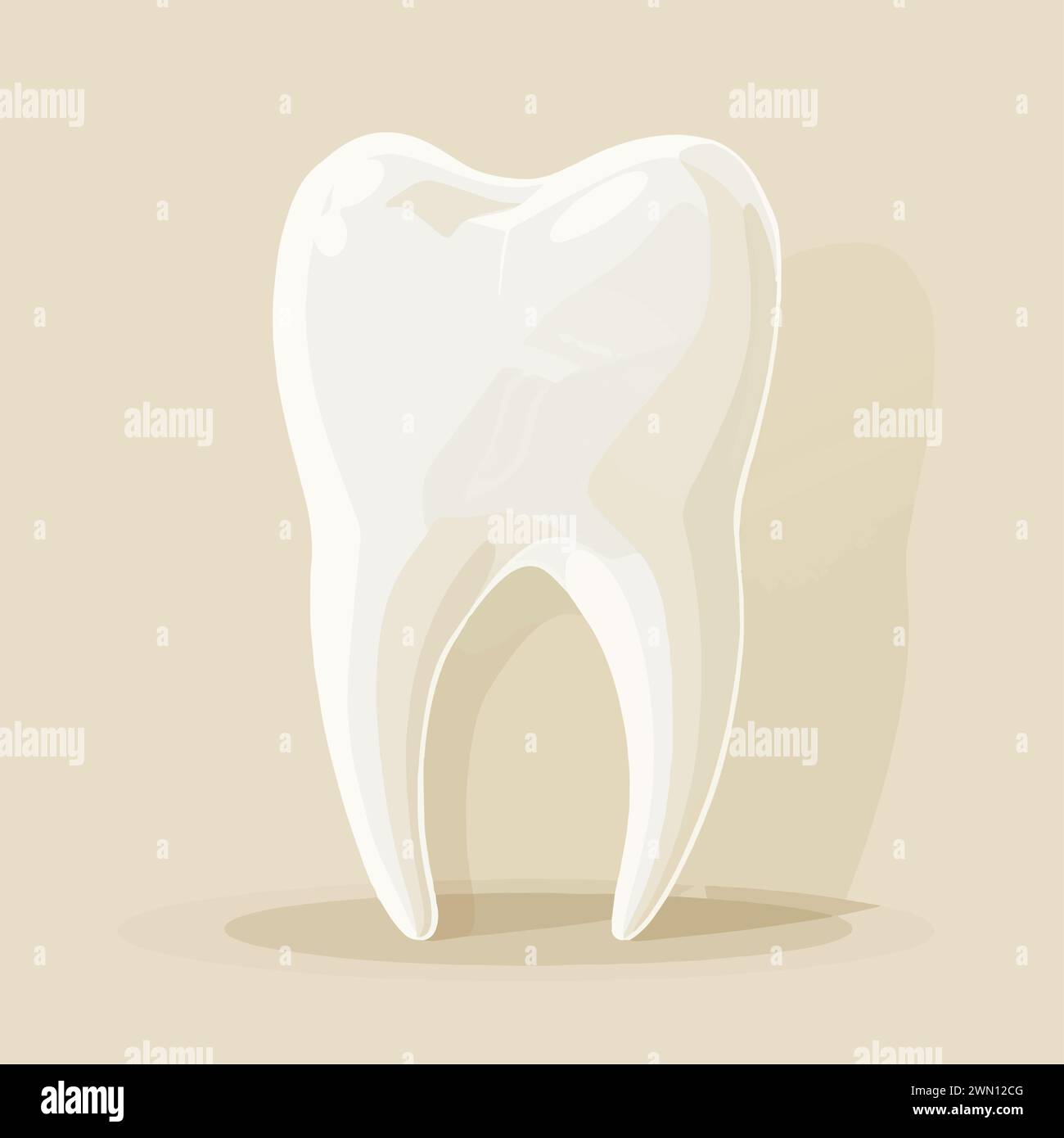 The healthy tooth simple illustration Stock Vector Image & Art - Alamy