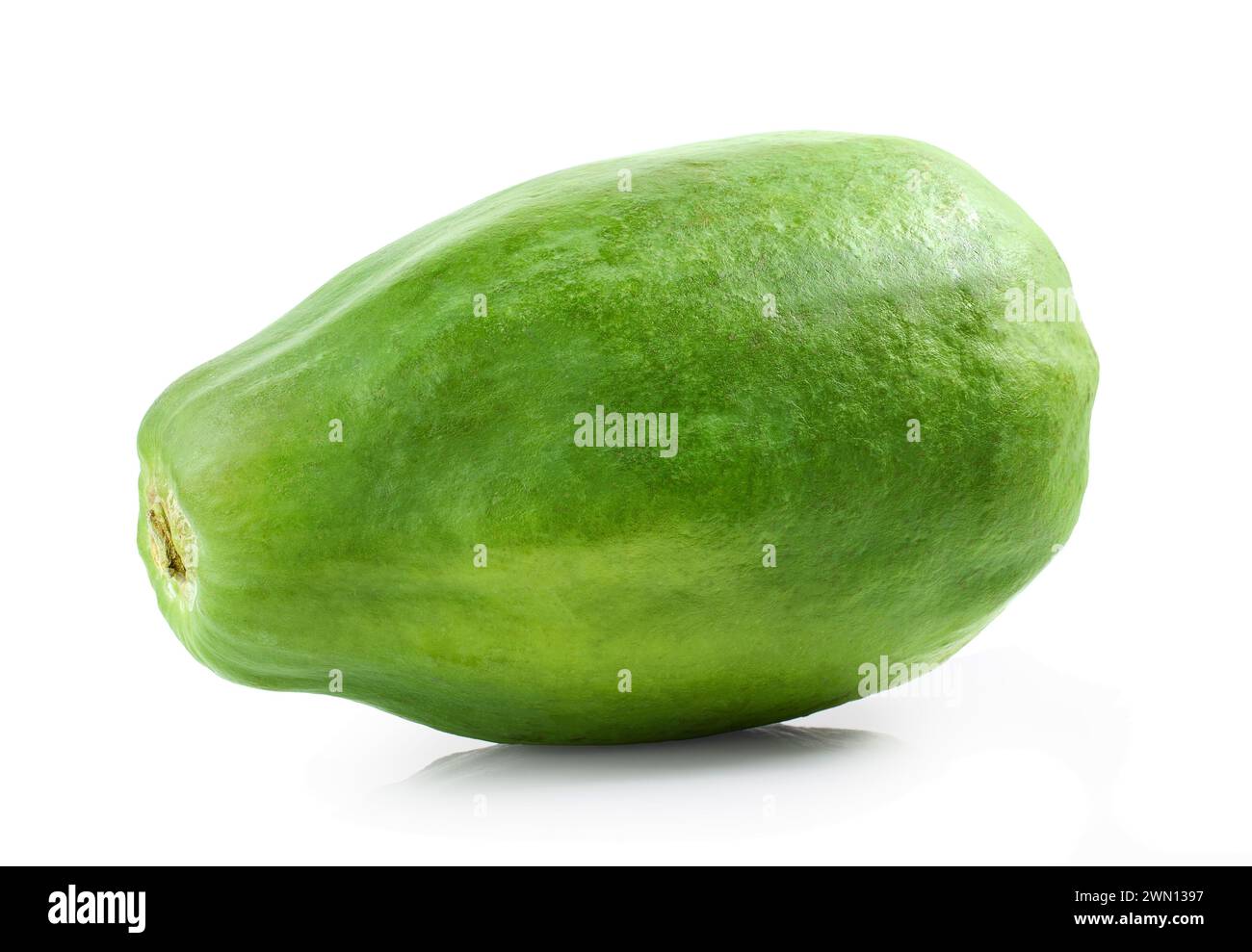 whole fresh green papaya fruit isolated on white background Stock Photo ...