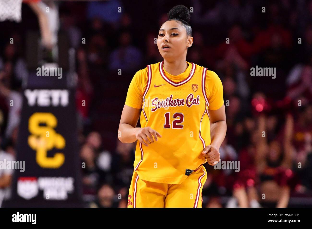 LOS ANGELES, CA - FEBRUARY 23: USC Trojans guard JuJu Watkins (12 ...