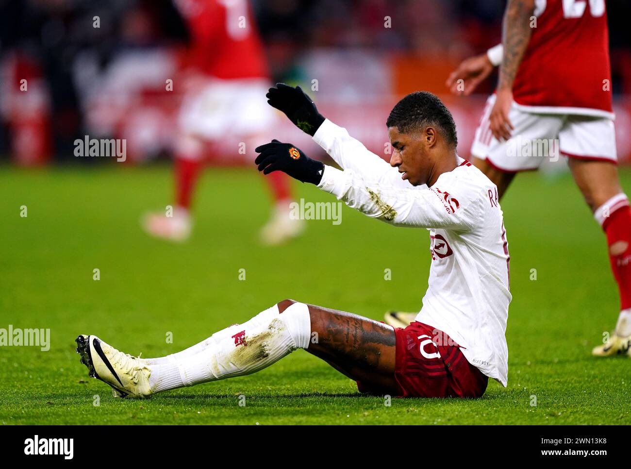Manchester United's Marcus Rashford reacts during the Emirates FA Cup ...