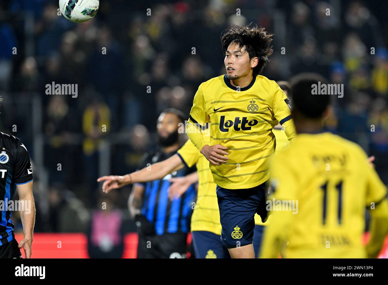 Vorst, Belgium. 28th Feb, 2024. Koki Machida (28) of Union pictured ...