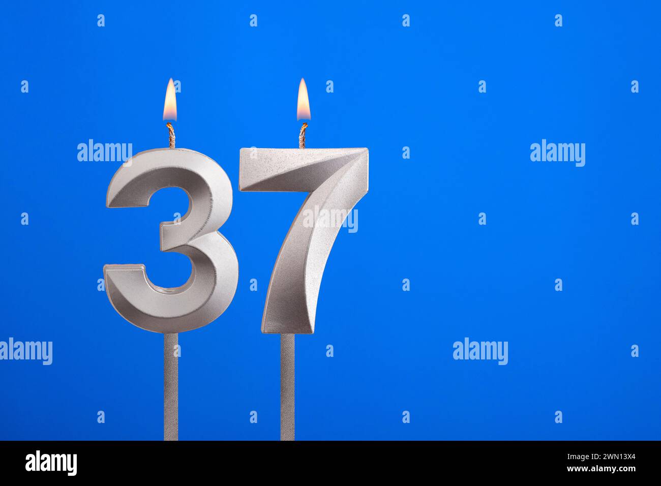 Birthday candle number 37 flame hi-res stock photography and images - Alamy
