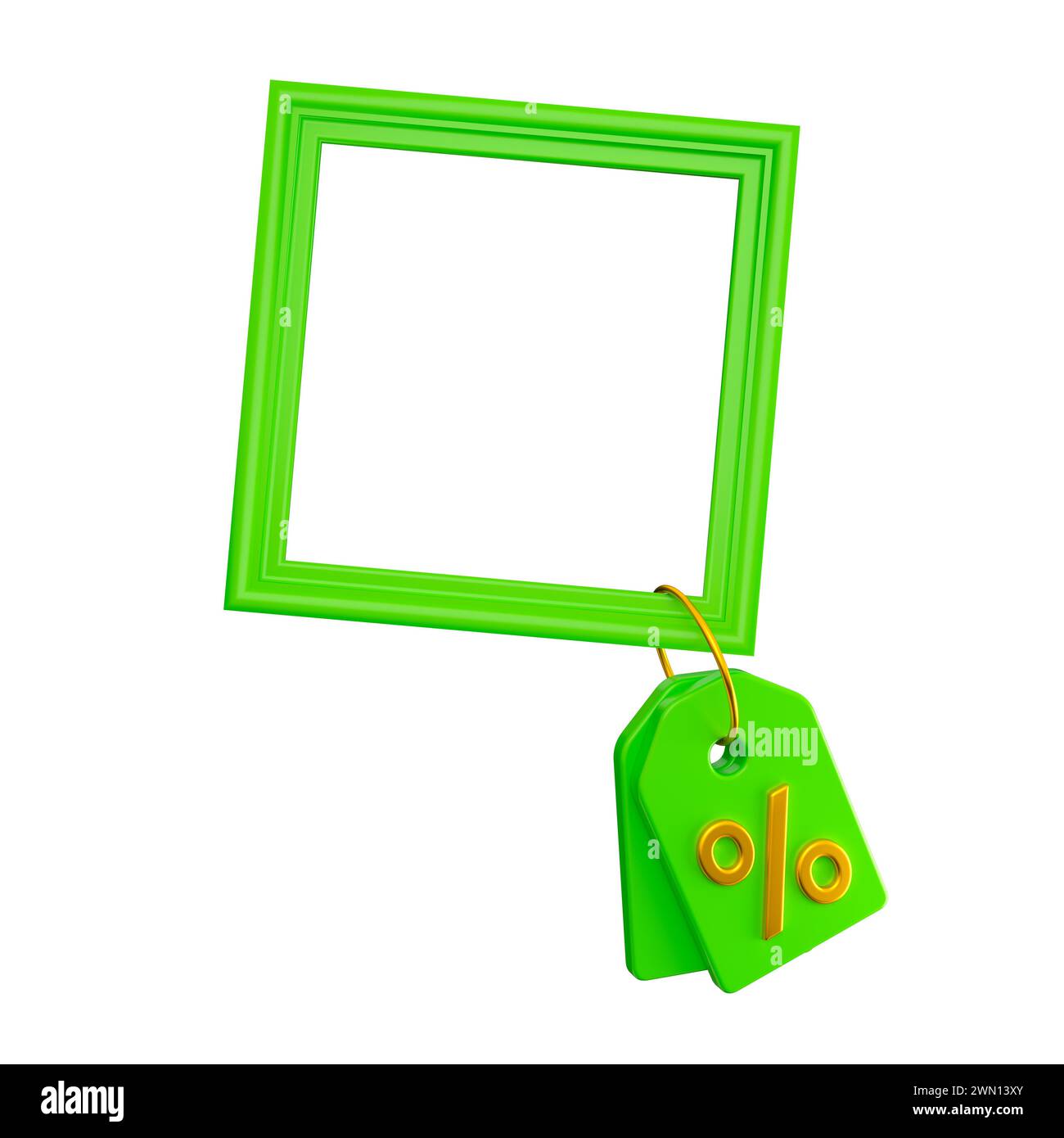 3d golden photo frame Cut Out Stock Images & Pictures - Alamy