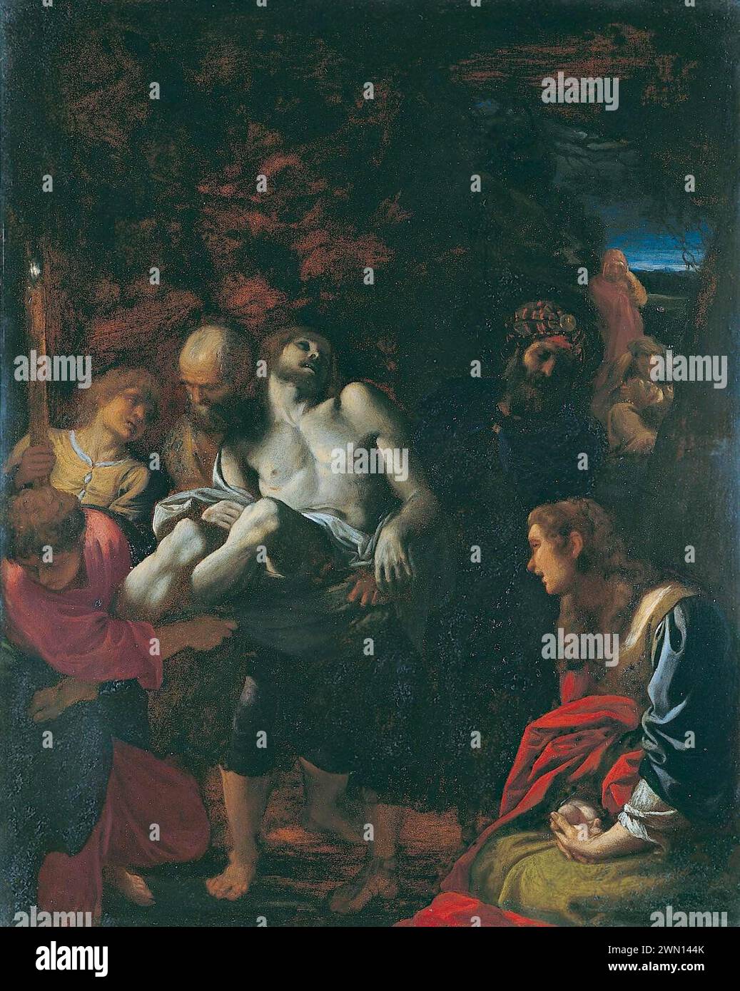 The burial of Christ, oil painting by Italian Artist Annibale Carracci ...
