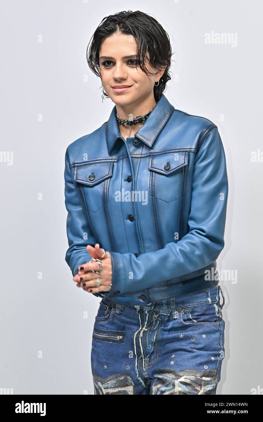 Paris, France. 28th Feb, 2024. Sasha Calle attending the Acne Studios ...