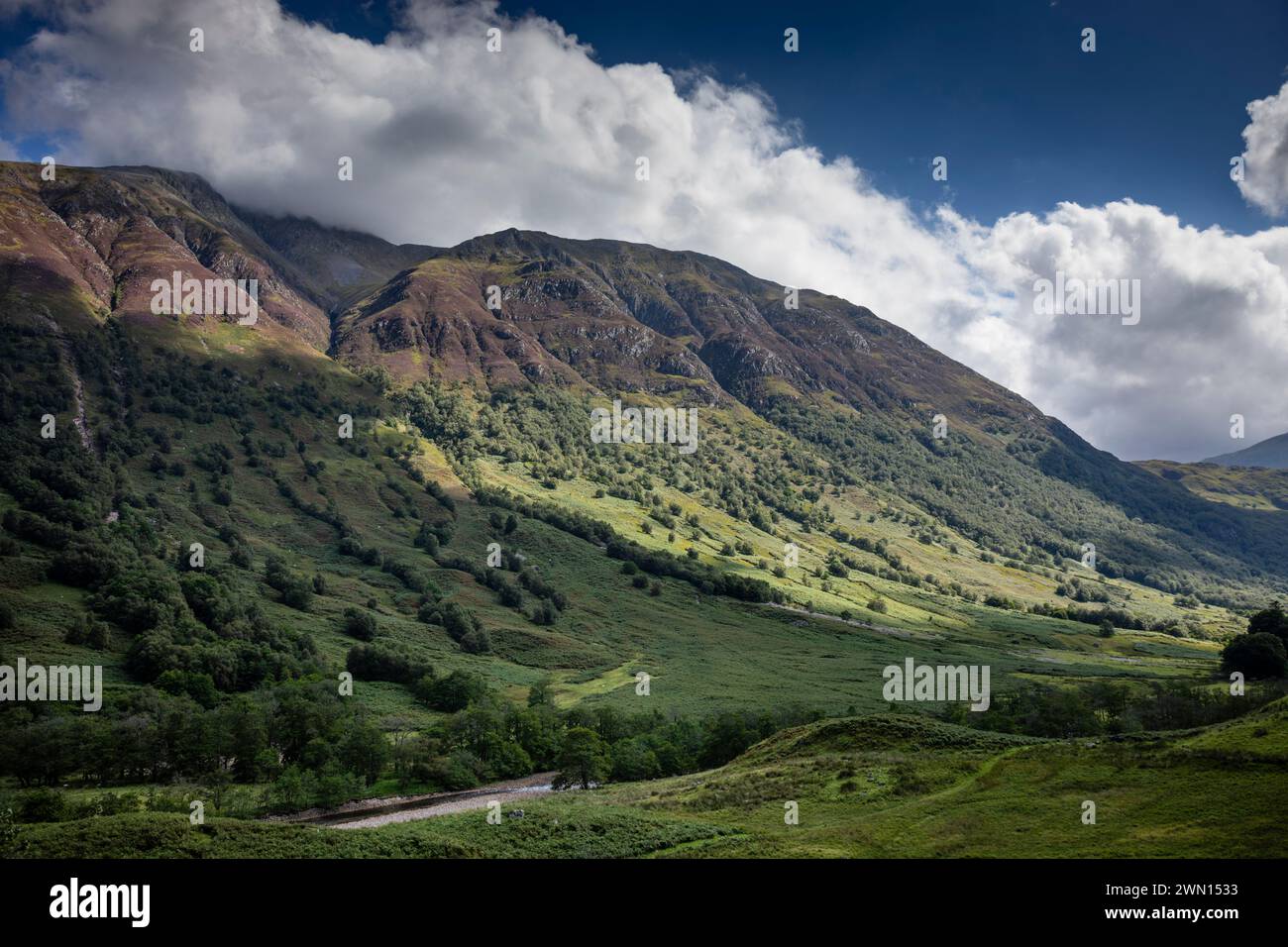 View of Ben Nevis mountain and Glenn Nevis at Fort William, Scottish ...