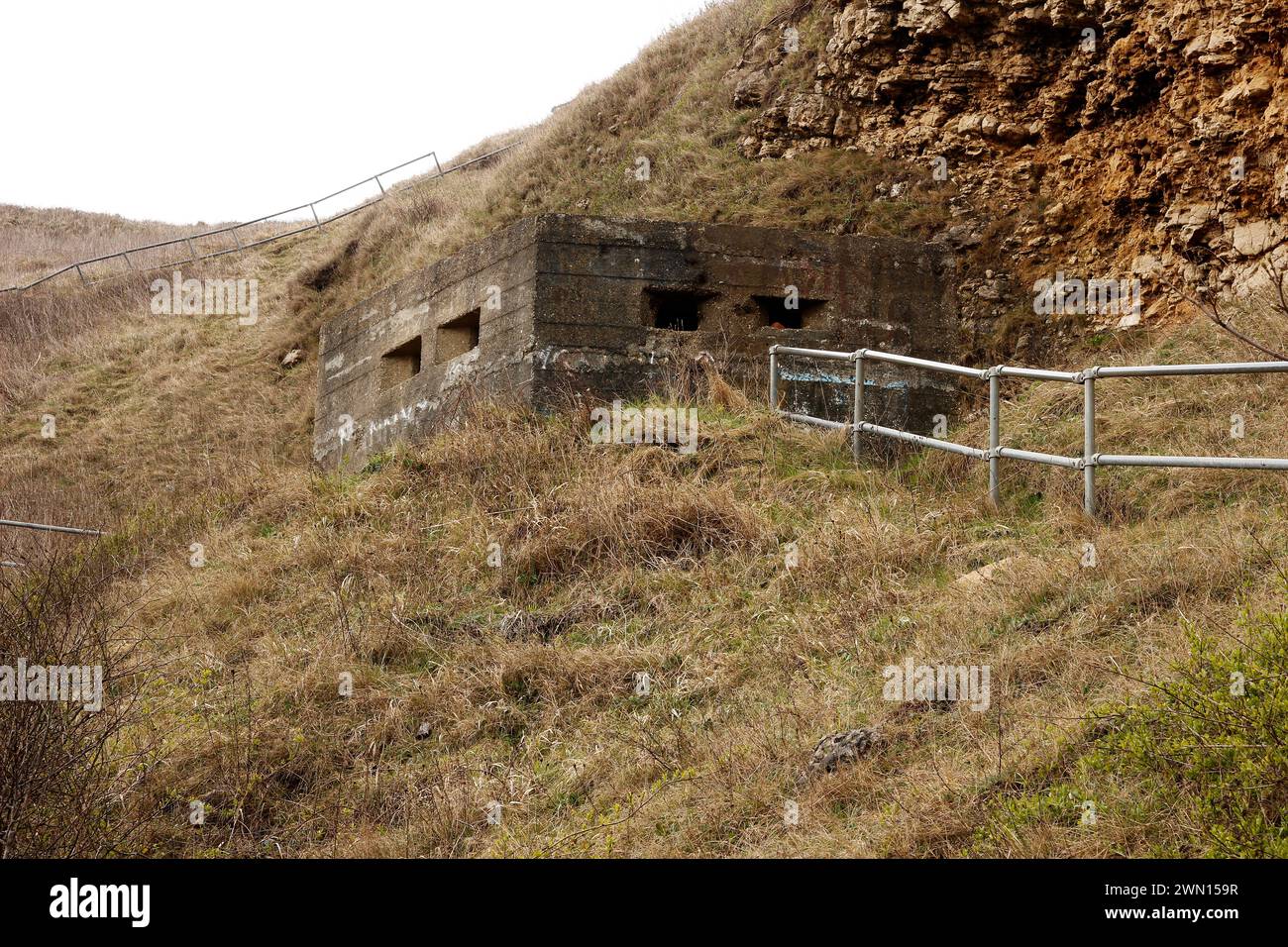 Easington Beach Pillbox, County Durham, England Stock Photo - Alamy