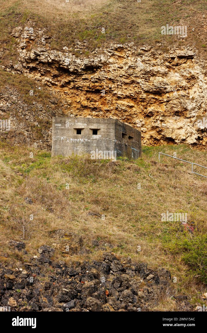 Easington Beach Pillbox, County Durham, England Stock Photo - Alamy