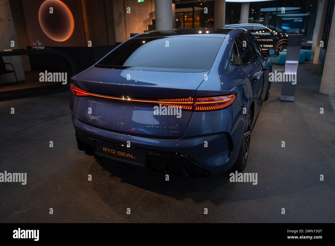 BYD Seal 2024 Electric Car rear view, lilac metallic SUV Chinese ...