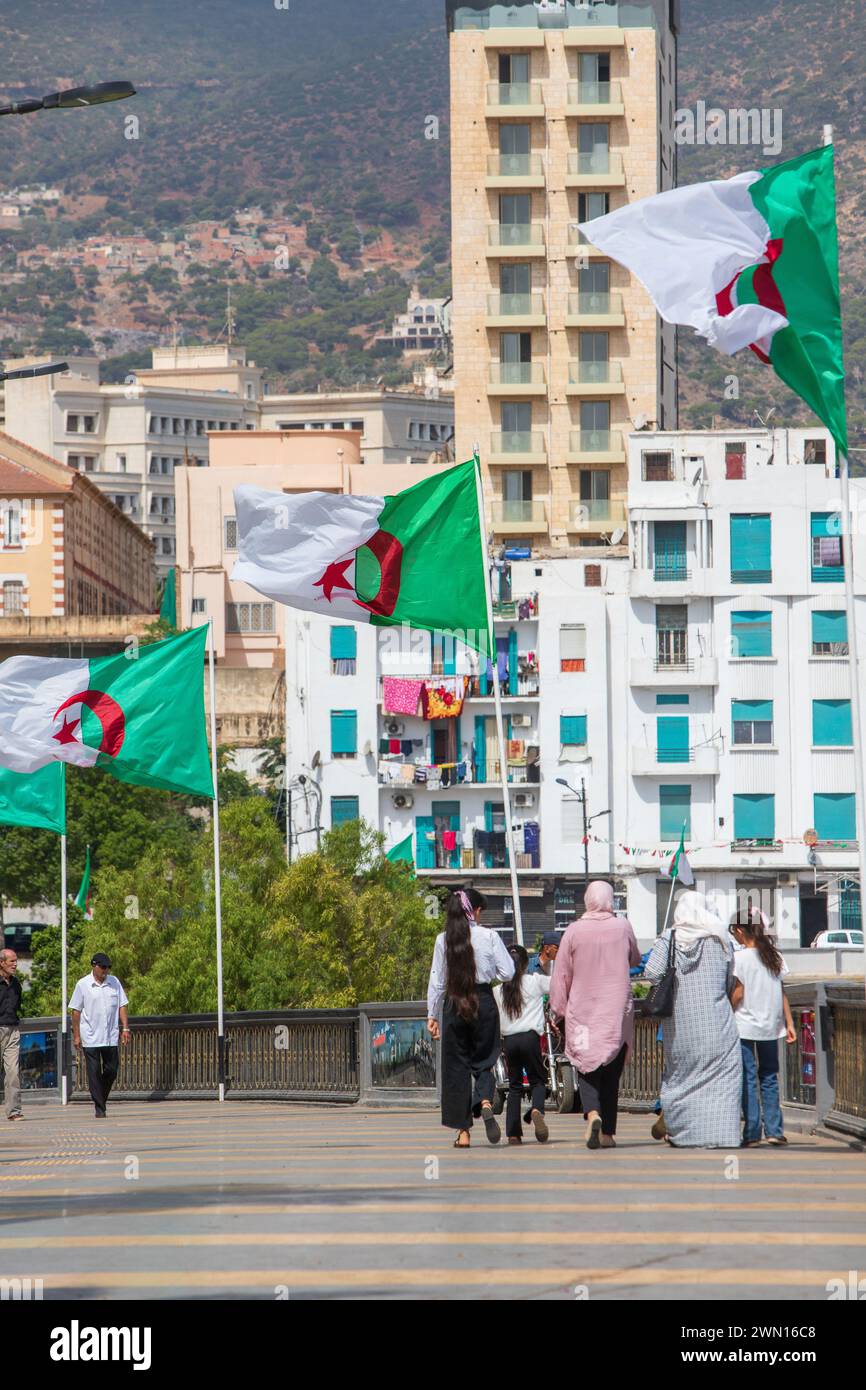 Seafront of Oran Algerian Flags Algeria Stock Photo - Alamy