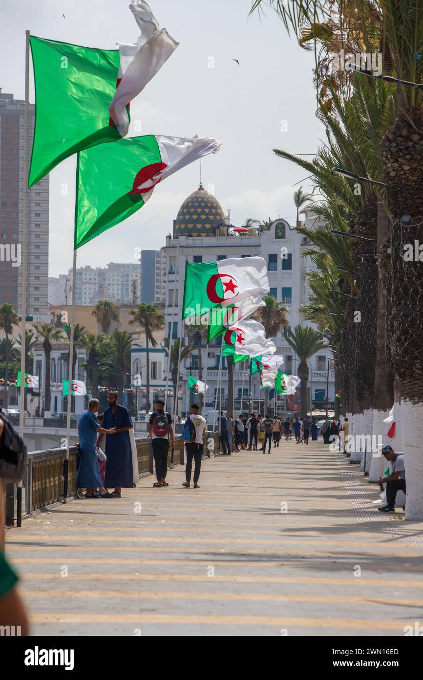Seafront of Oran Algerian Flags Algeria Stock Photo - Alamy