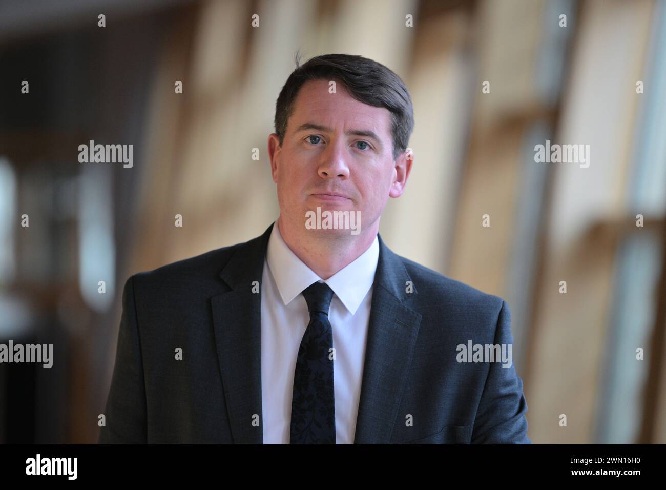 Edinburgh Scotland, UK 28 February 2024 Mark Griffin MSP at the ...