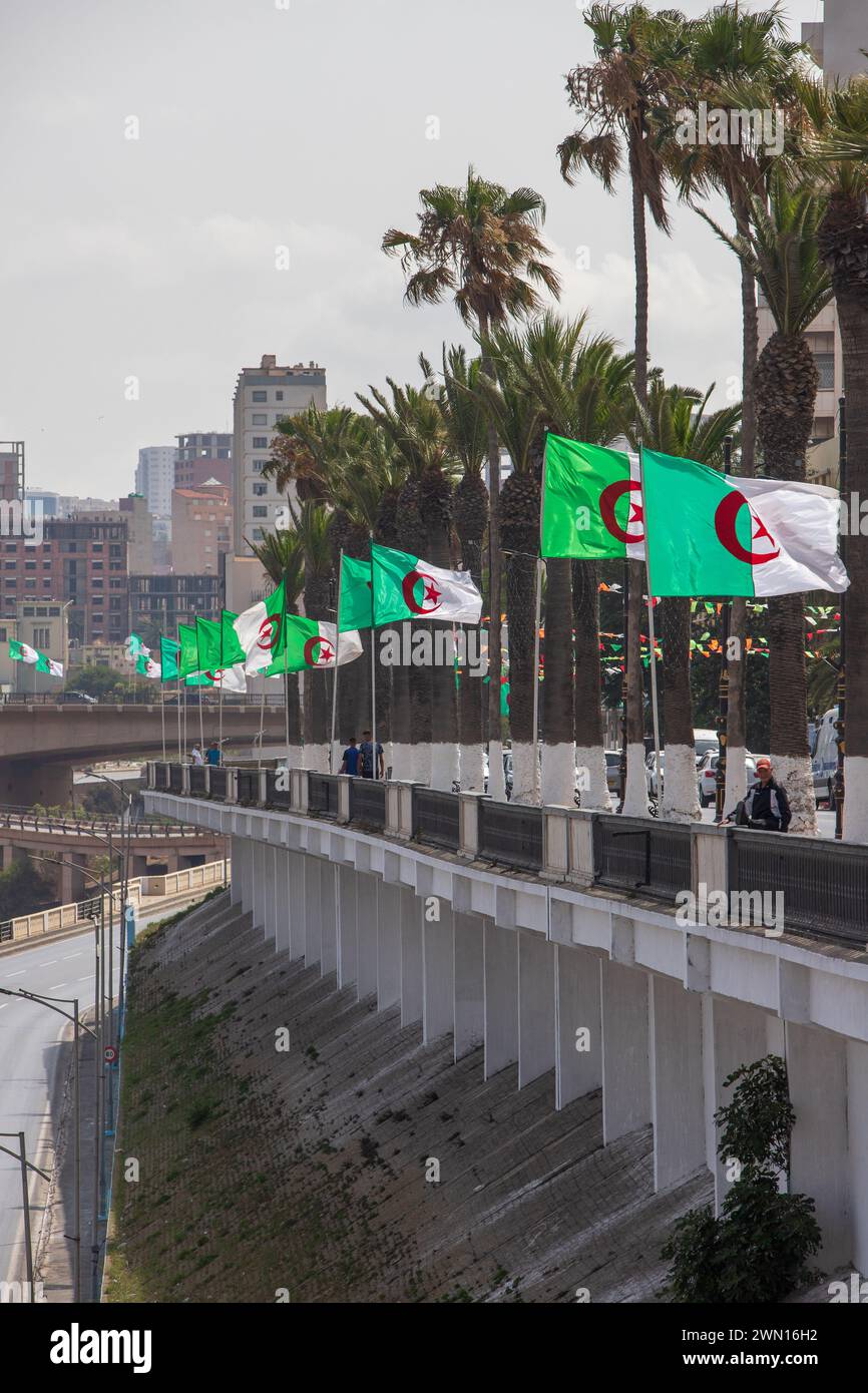 Seafront of Oran Algerian Flags Algeria Stock Photo - Alamy