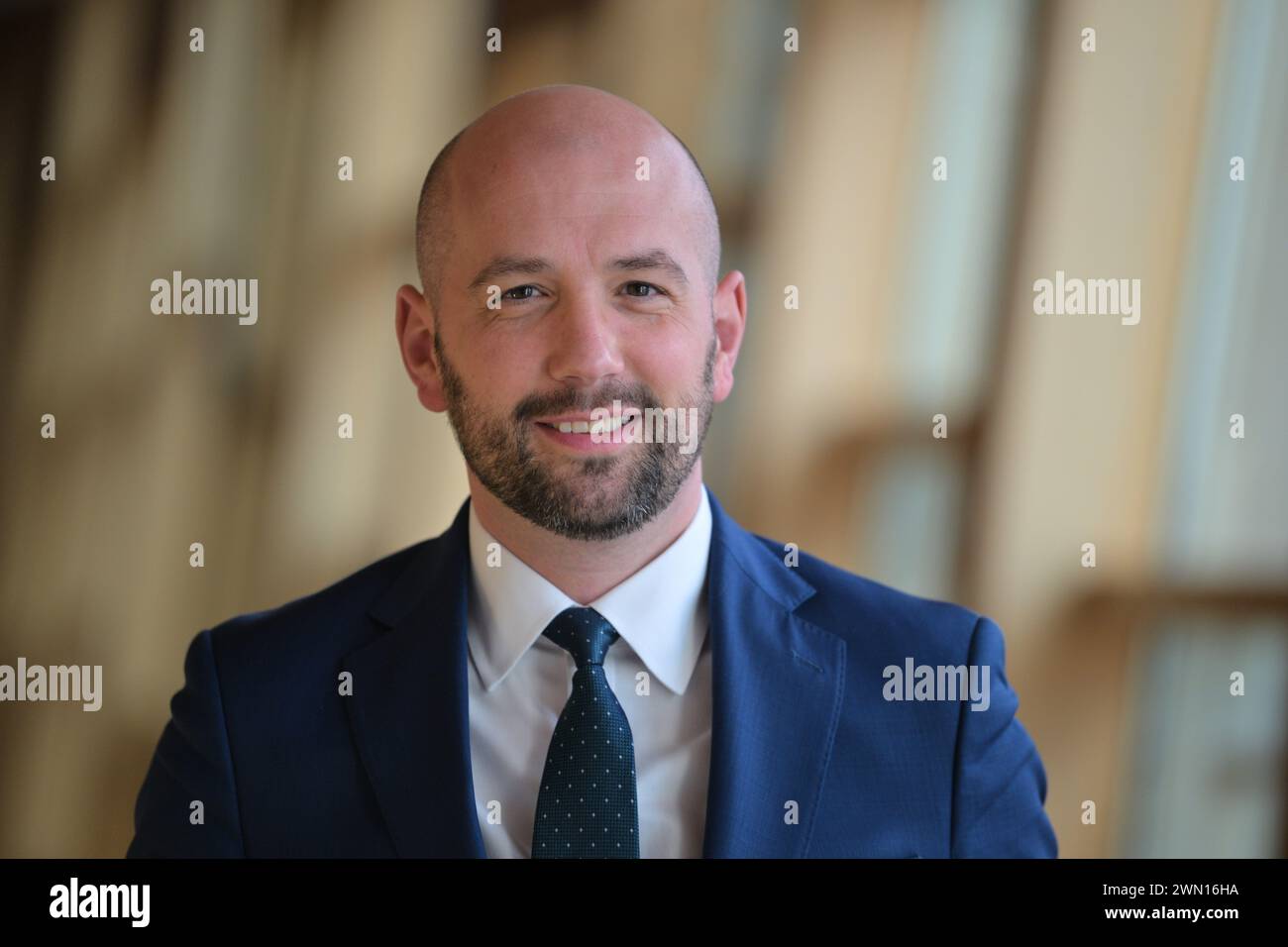 Edinburgh Scotland, UK 28 February 2024 Ben Macpherson MSP at the ...