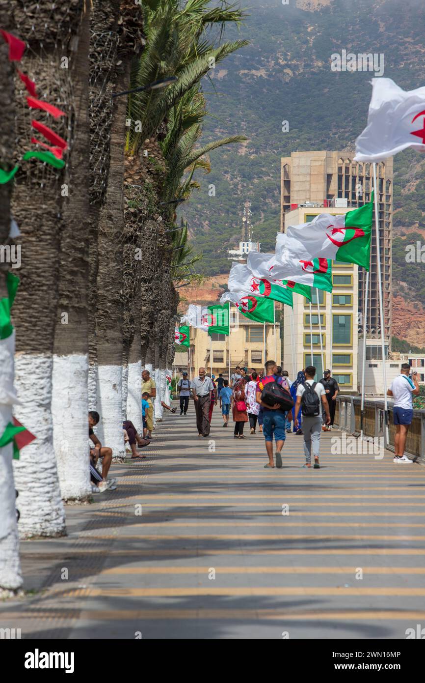 Seafront of Oran Algerian Flags Algeria Stock Photo - Alamy