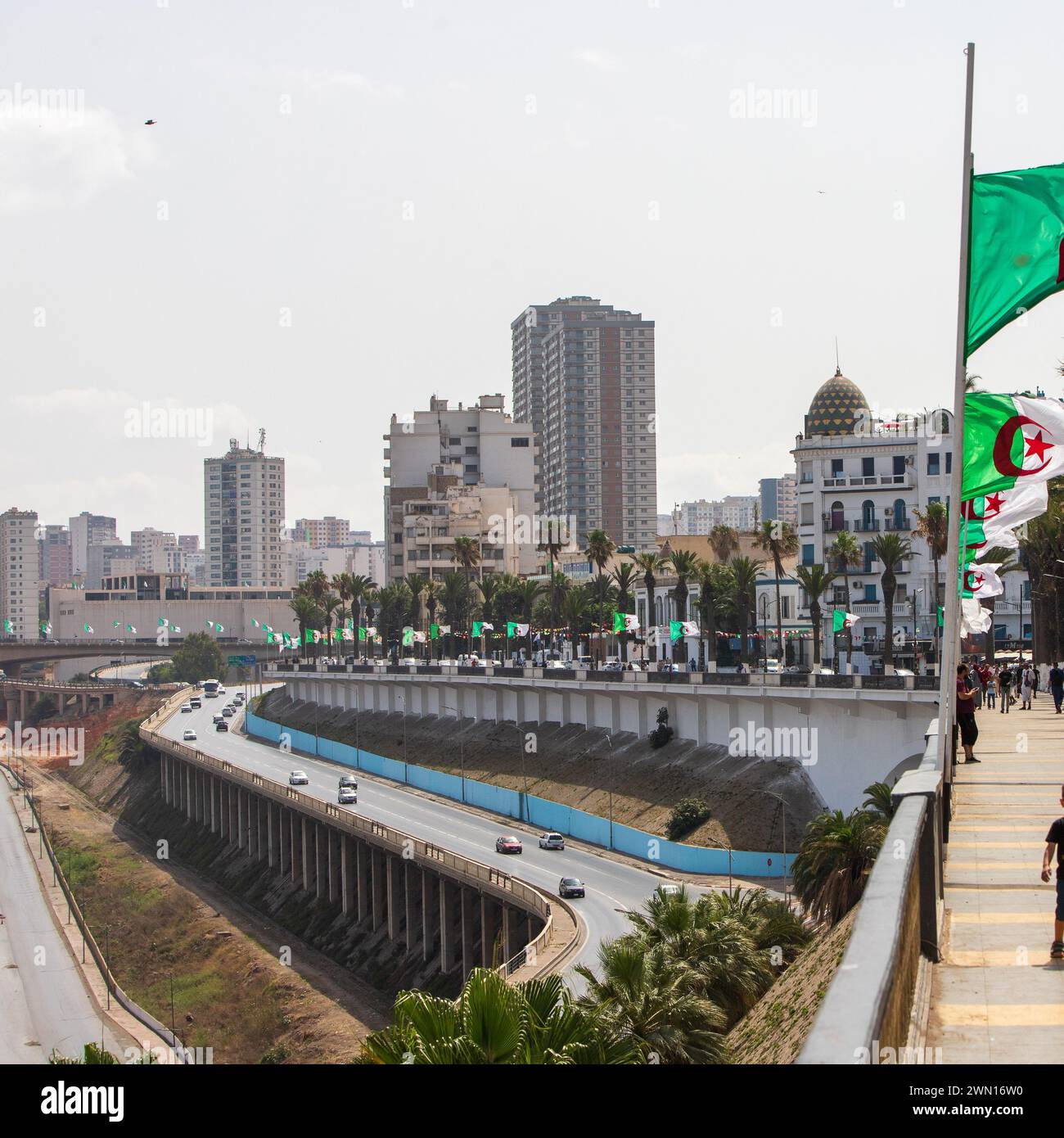 Seafront of Oran Algerian Flags Algeria Stock Photo - Alamy