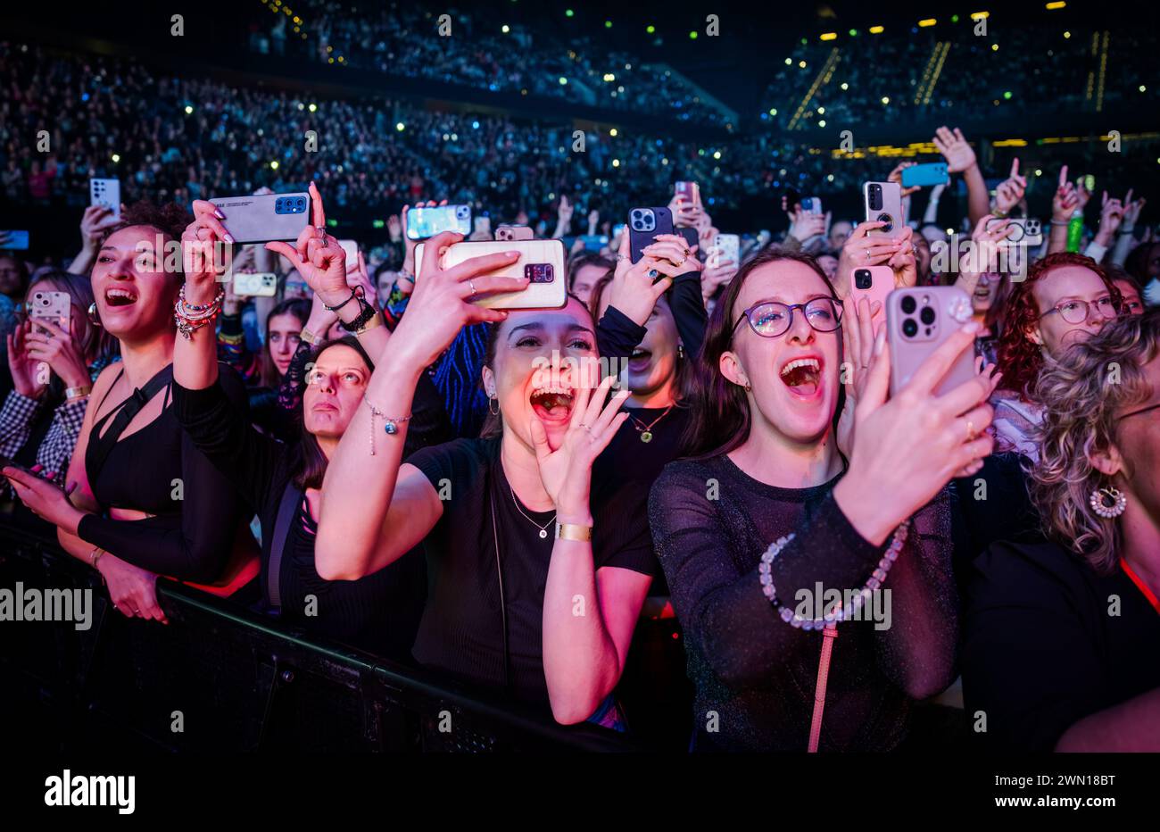 ROTTERDAM - Audience during Jason Derulo's concert in Ahoy. Due to the ...