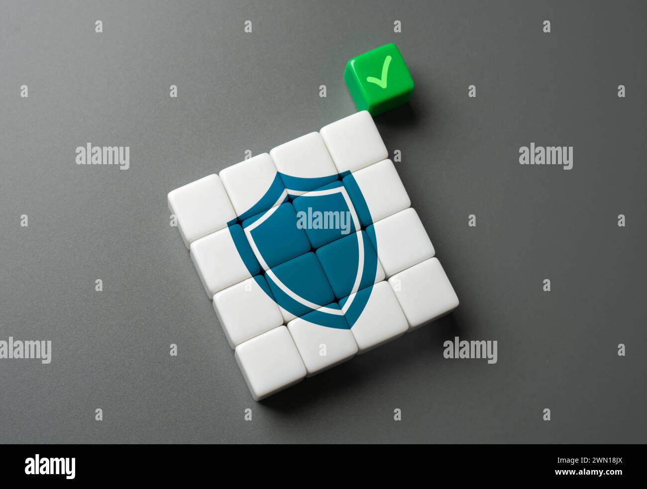 Protection is enabled and working. Shield and green checkmark. Legal ...