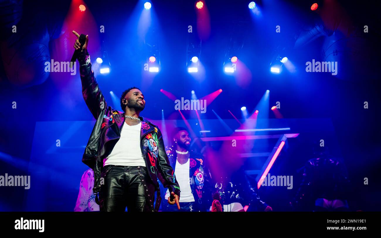 ROTTERDAM - Jason Derulo during a concert in Ahoy. Due to the great ...