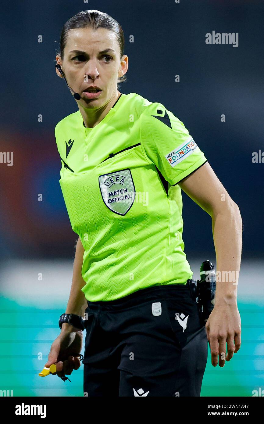 HEERENVEEN, NETHERLANDS - FEBRUARY 28: referee Stephanie Frappart looks ...
