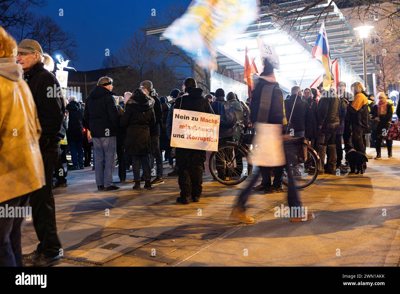 Munich, Germany. 28th Feb, 2024. Around 175 people gathered in Munich ...