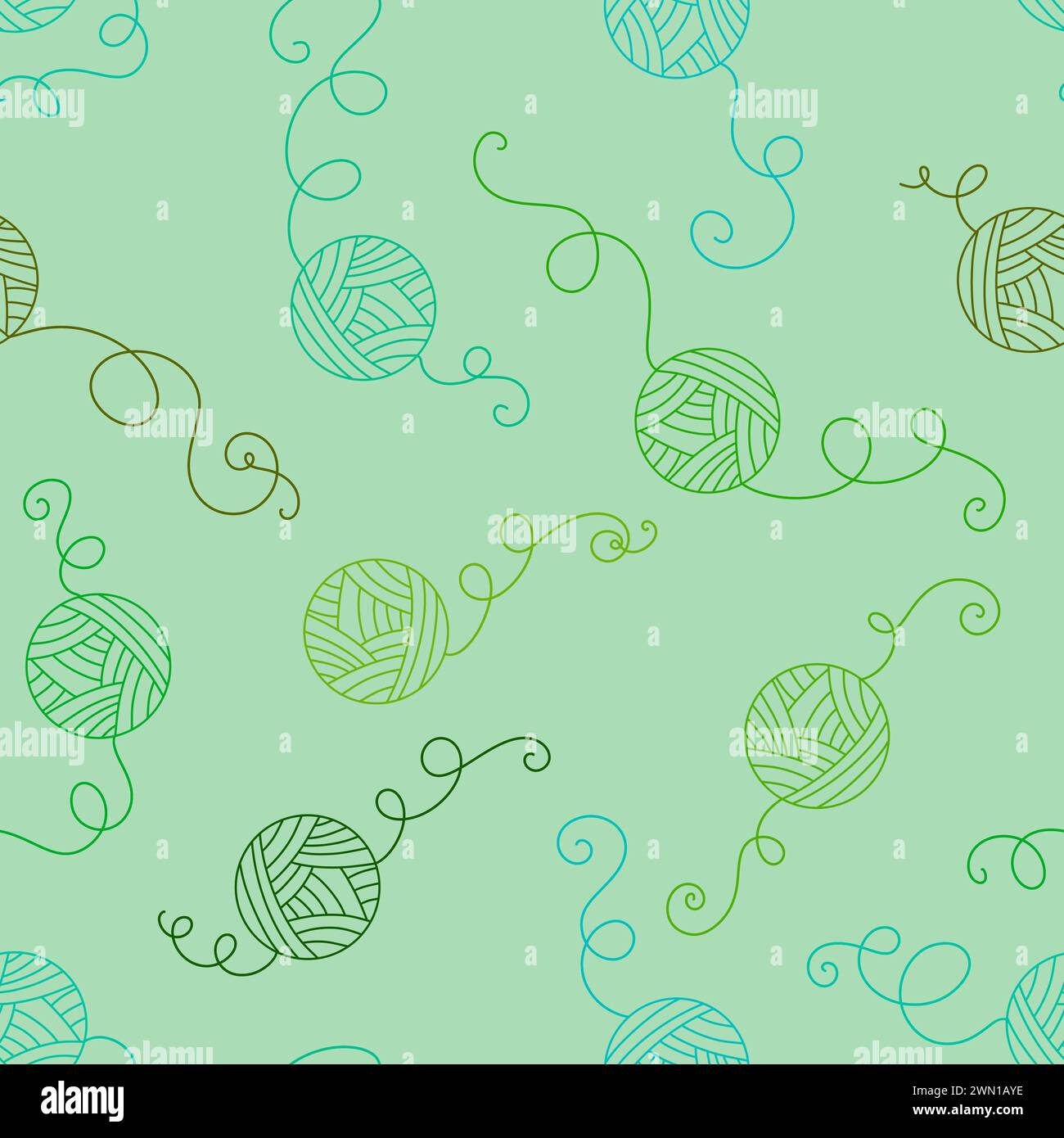 Cartoon animals accessories seamless cats and ball of threads and fish bones pattern for ...